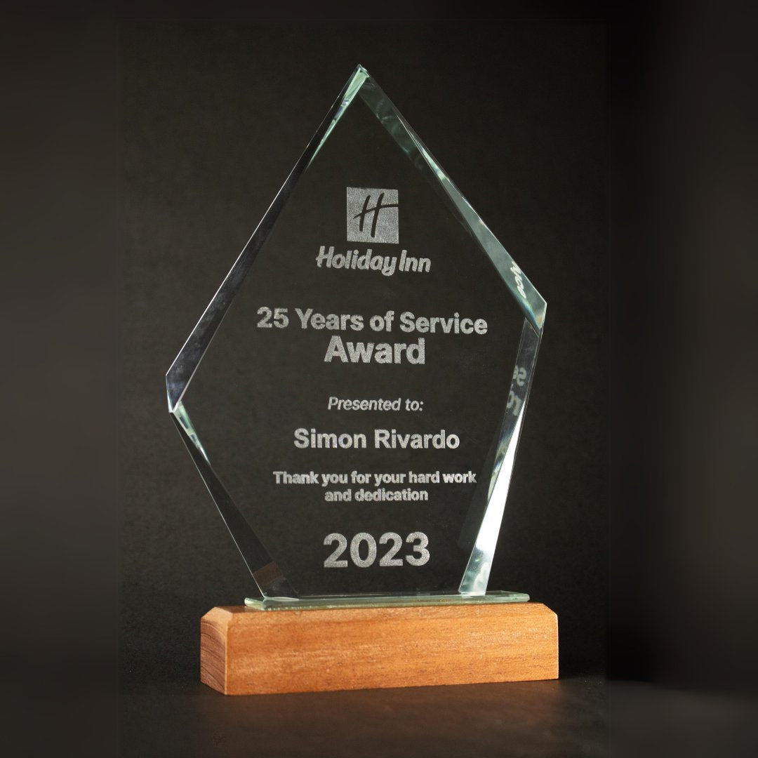 Wooden Trophy Bases | Wood Base Glass Awards | TE Awards